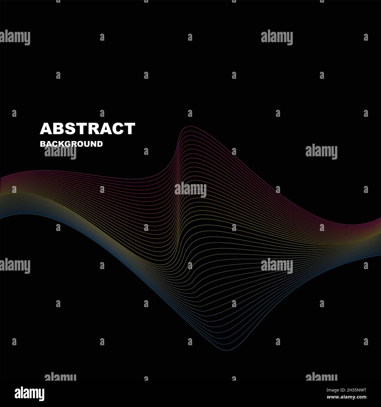 Abstract wave background. Element for design. Digital frequency track ...