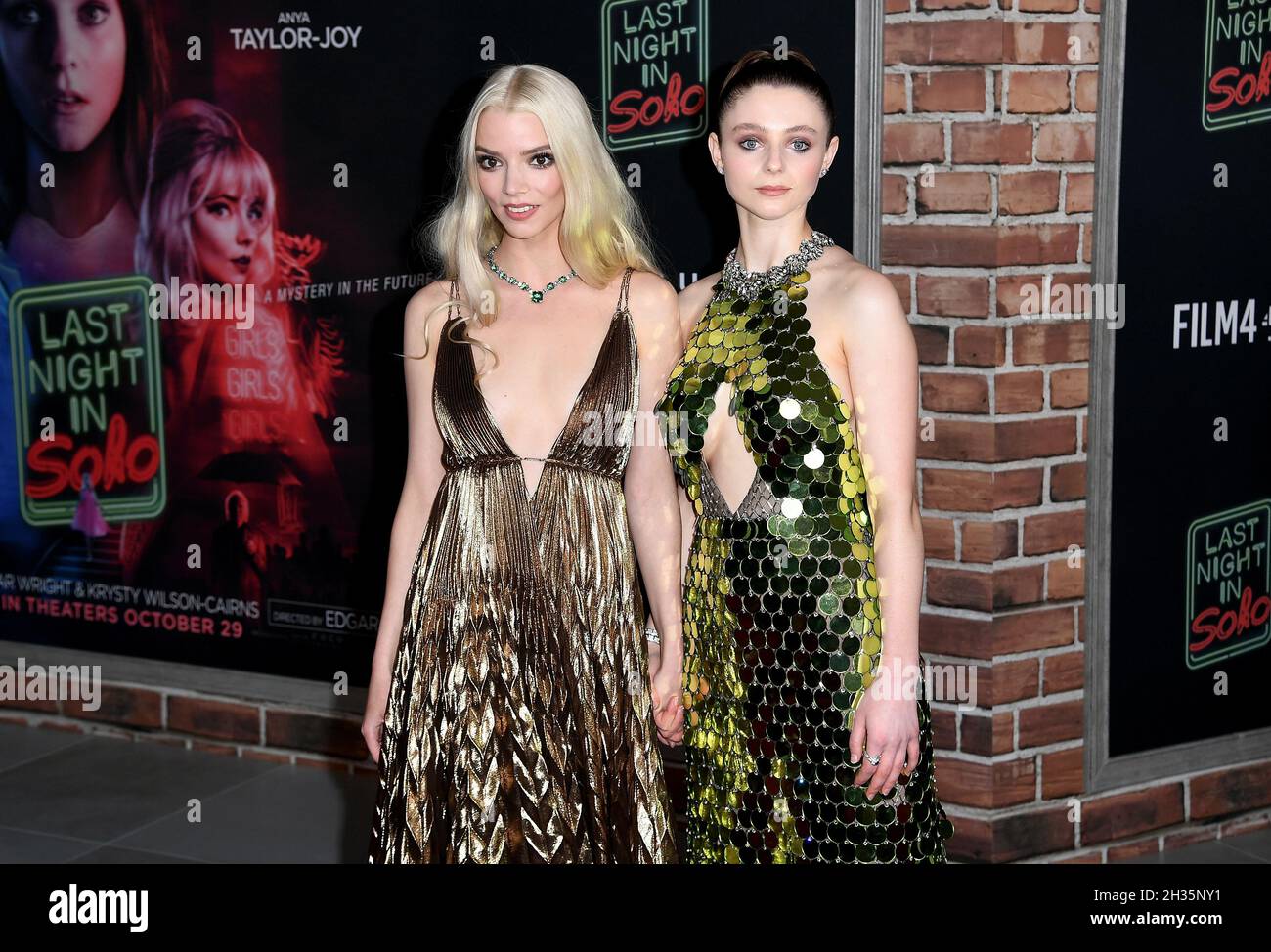 Anya Taylor-Joy and Thomasin McKenzie at Last Night In SoHo LA Premiere ...