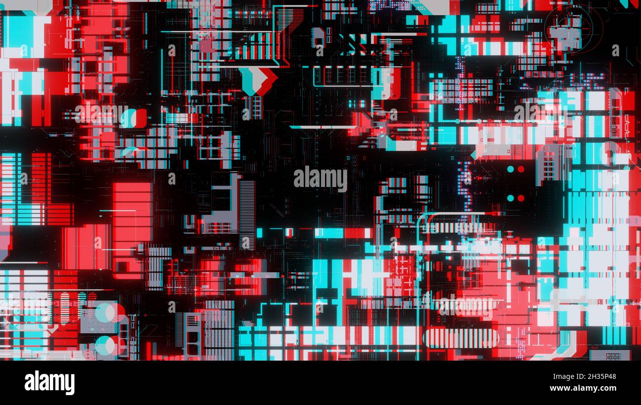 Glitched technology background Stock Photo - Alamy