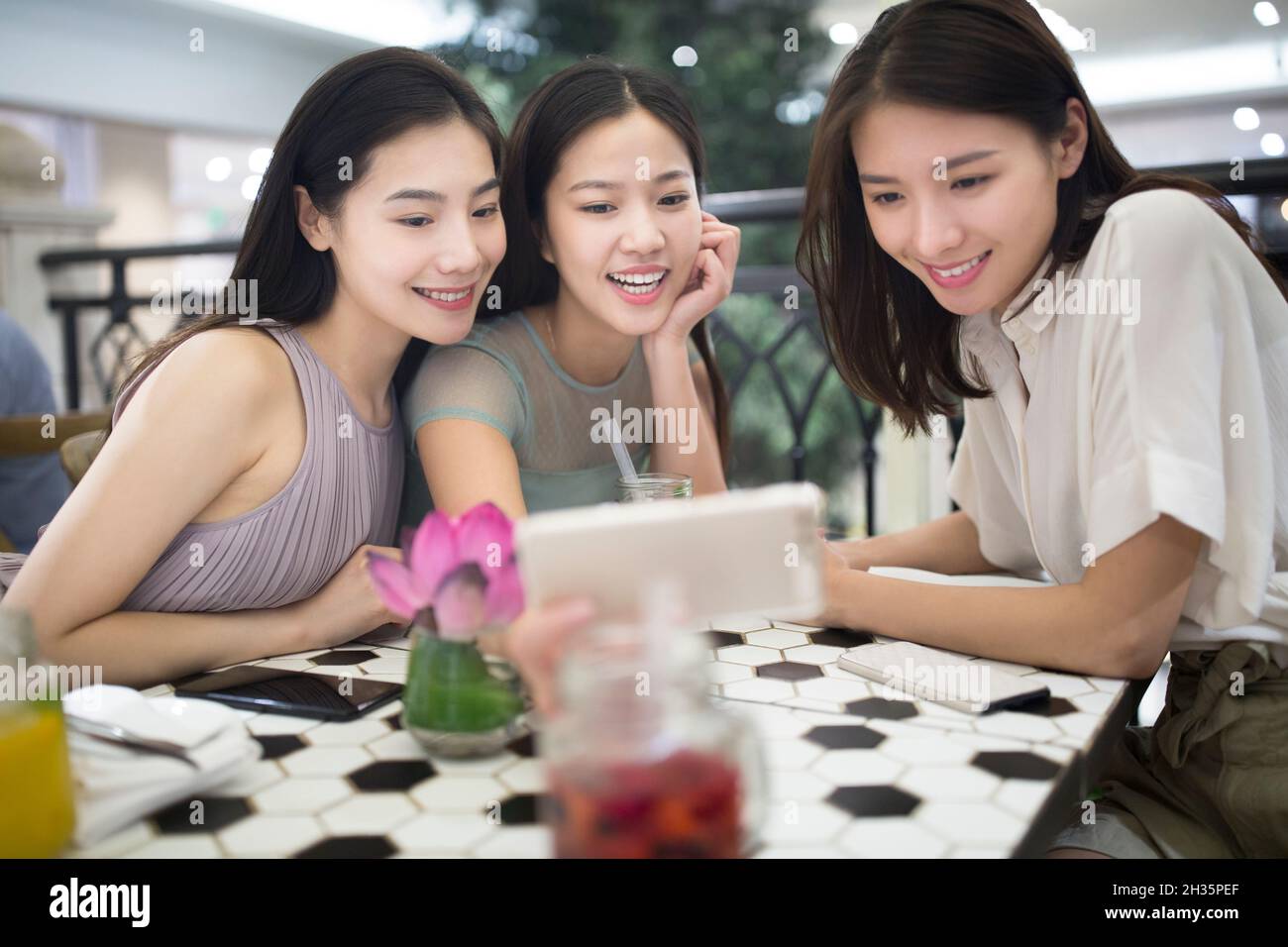 Three best friends getting together Stock Photo - Alamy