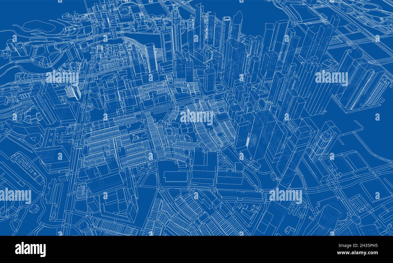City view. Buildings and streets. Vector Stock Vector Image & Art - Alamy