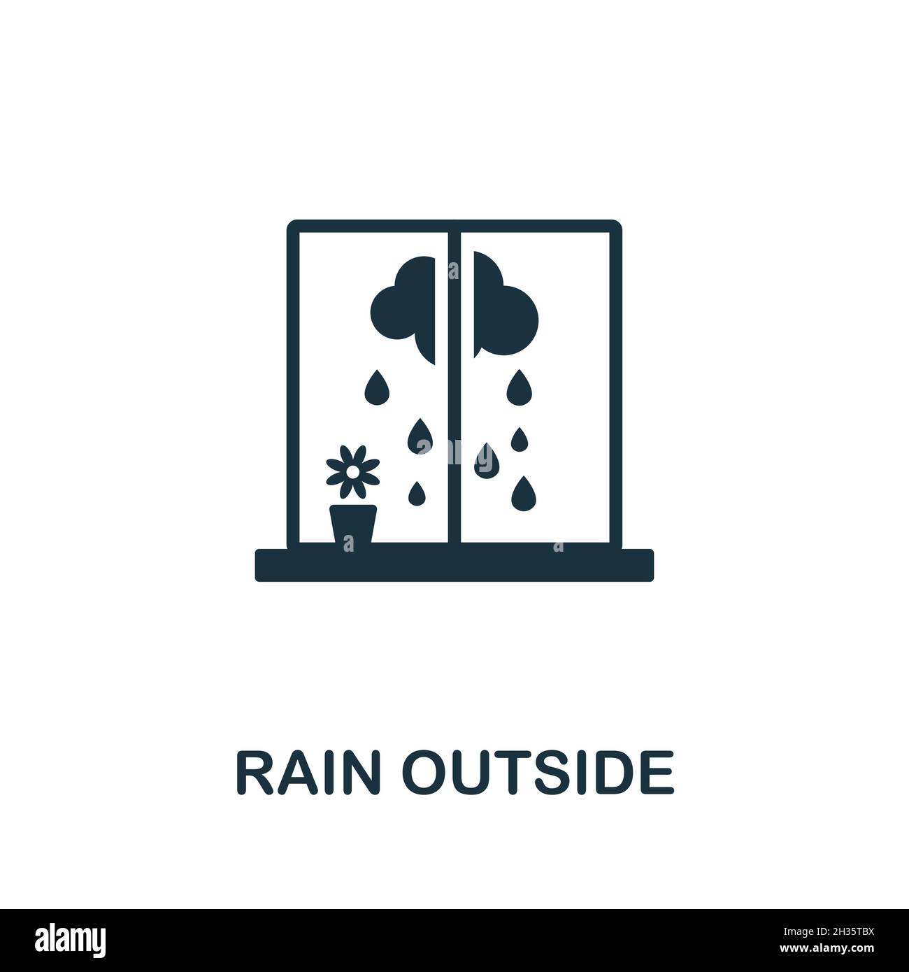 People rain from window Stock Vector Images - Alamy