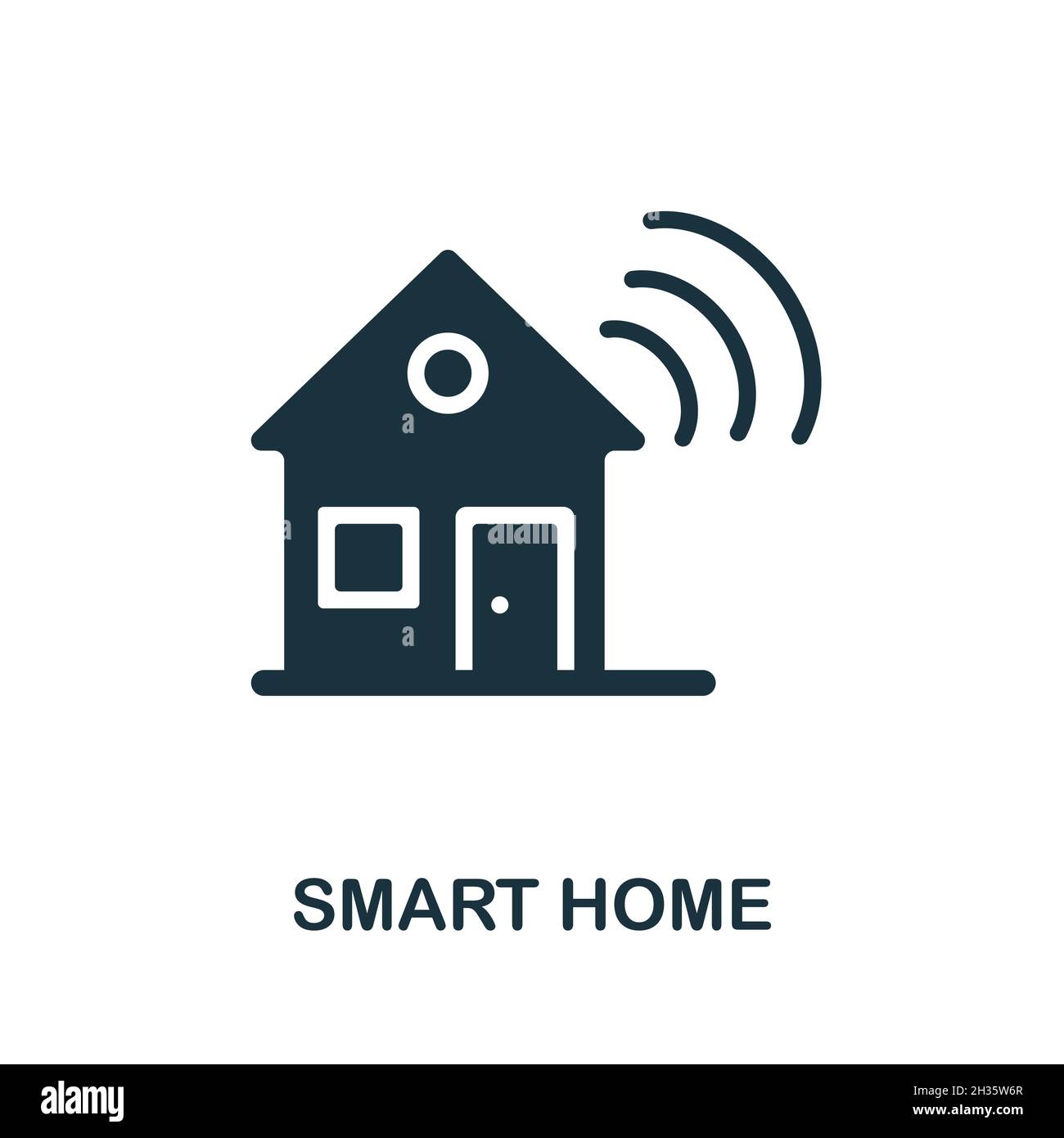 Smart Home icon. Monochrome sign from internet technology collection ...