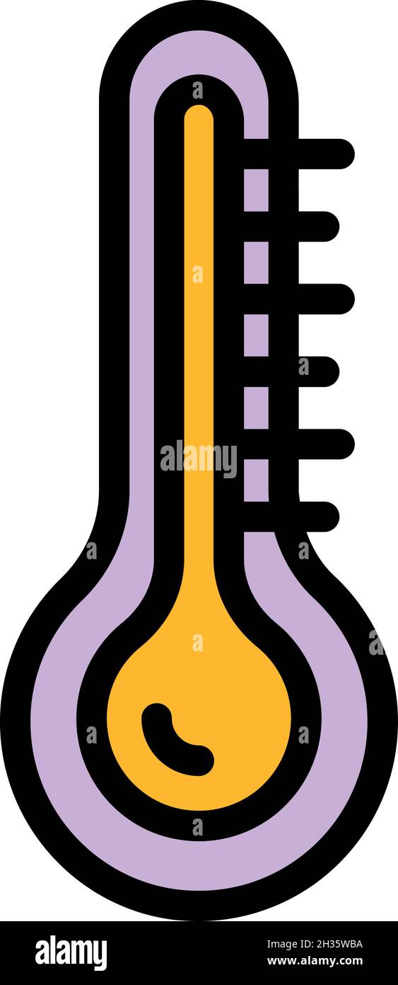 Thermometer in the steam room icon. Outline thermometer in the steam ...