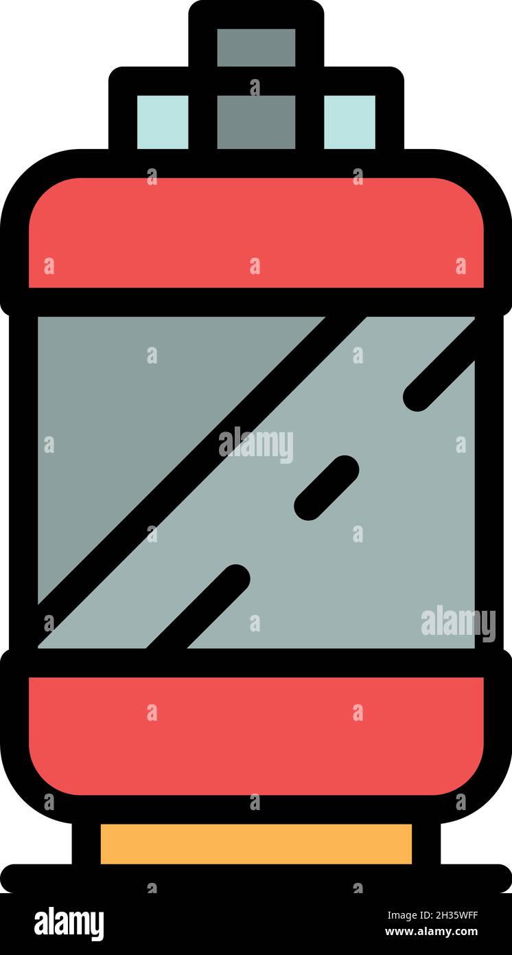 Cylinder with ammonia icon. Outline cylinder with ammonia vector icon ...