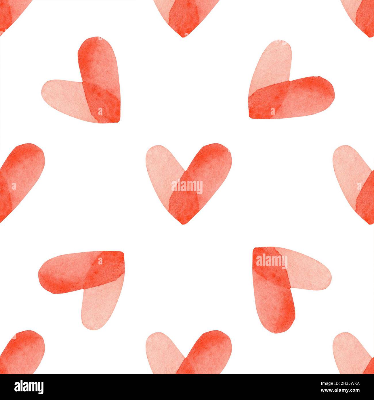 Hand drawn watercolor hearts pattern hi-res stock photography and ...