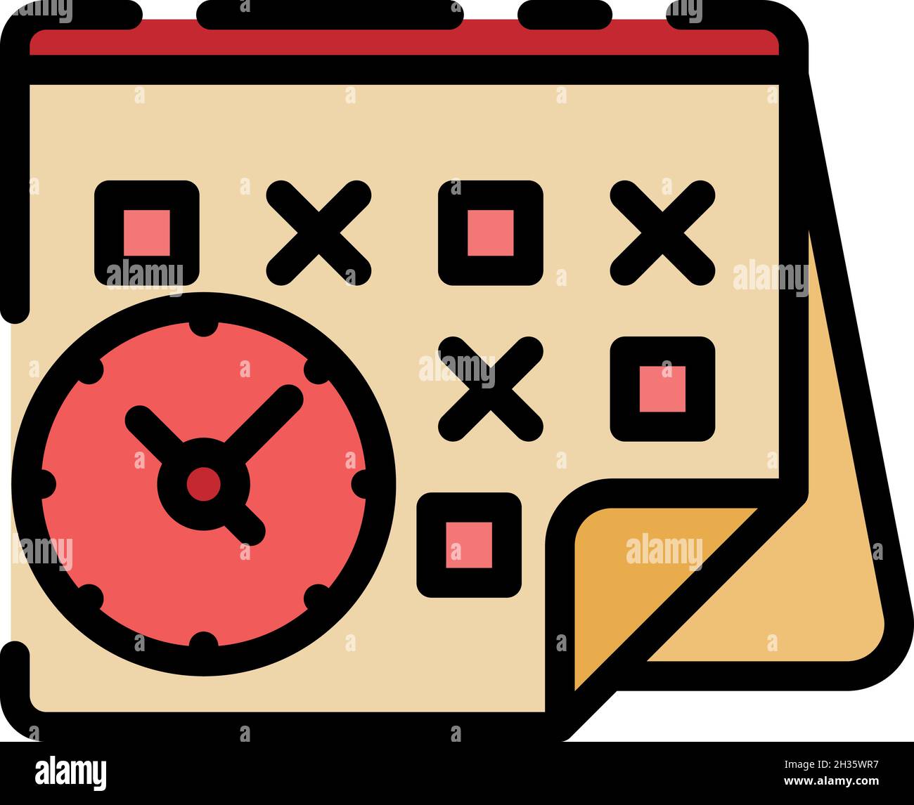 Temporary calendar icon. Outline temporary calendar vector icon color ...