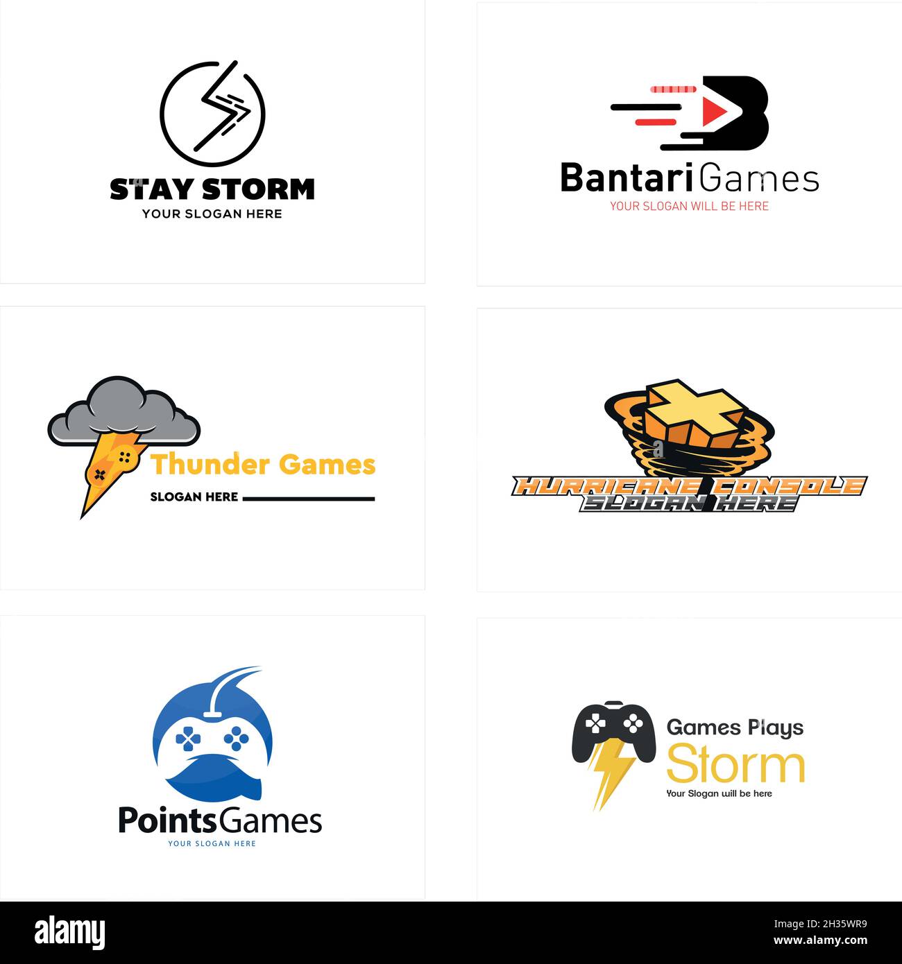 Modern power lightning stick game icon initial B logo design Stock ...