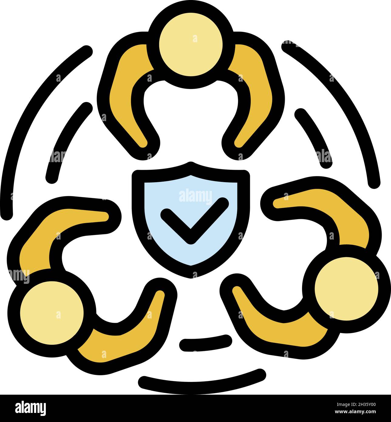 Stop racism unity icon. Outline stop racism unity vector icon color ...