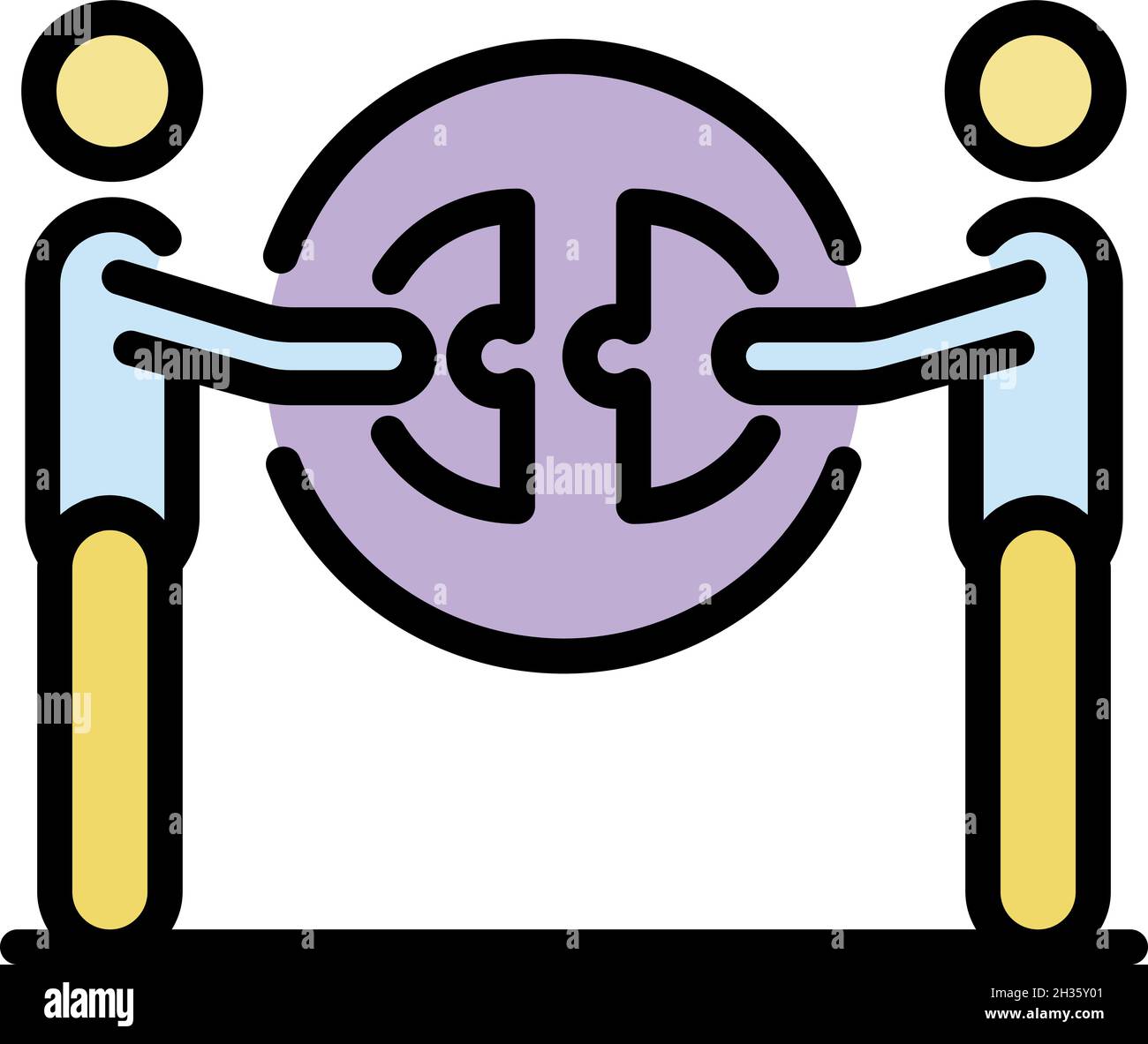 Unity together people icon. Outline unity together people vector icon ...