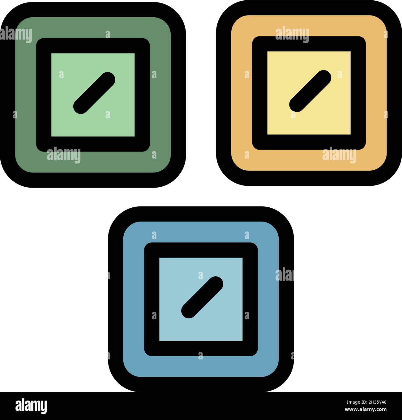 Kid room wall pictures icon. Outline kid room wall pictures vector icon ...