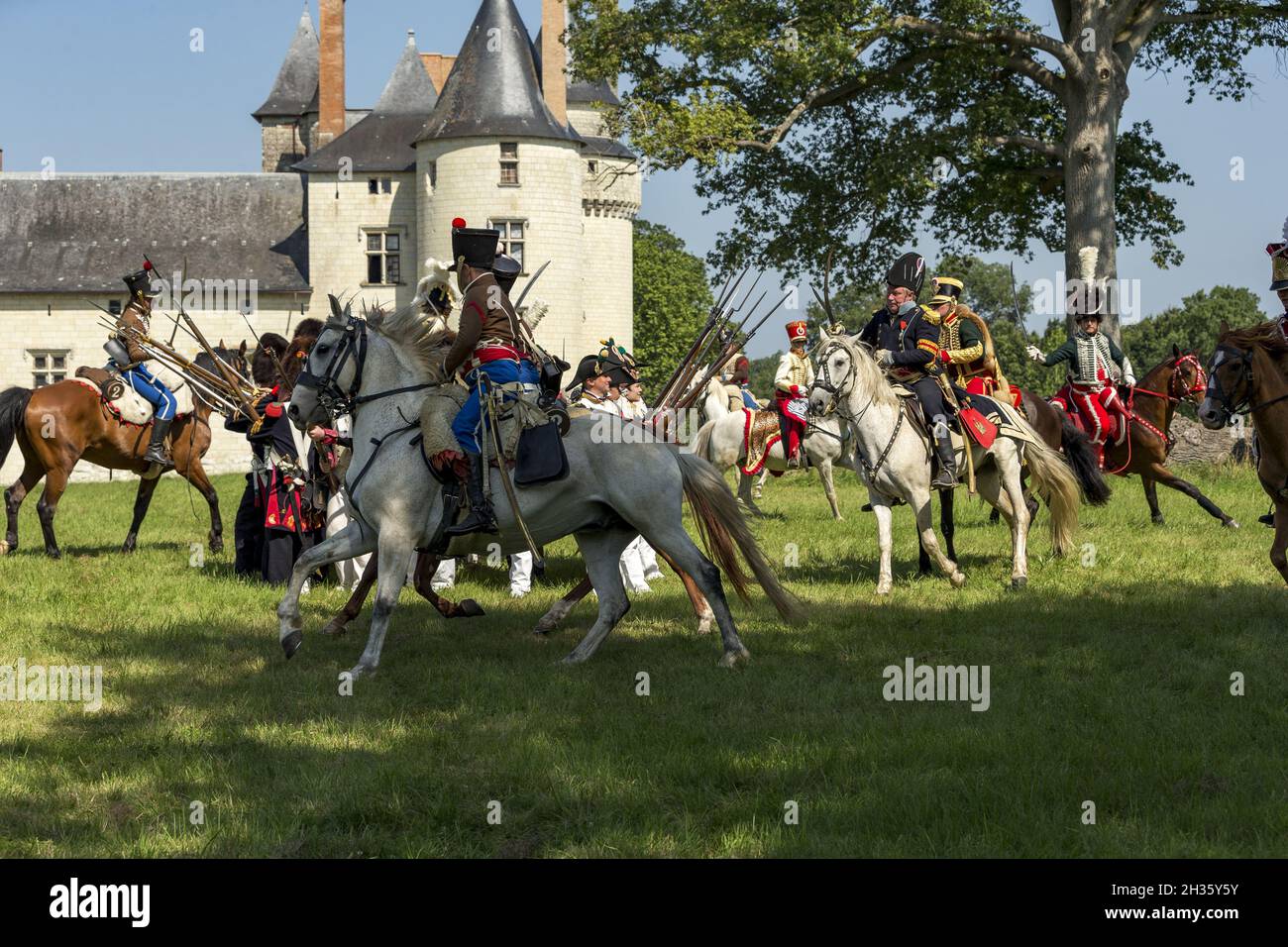 First Empire Napoleon Bonaparte reenactment Castle Plessis-Bourré ...