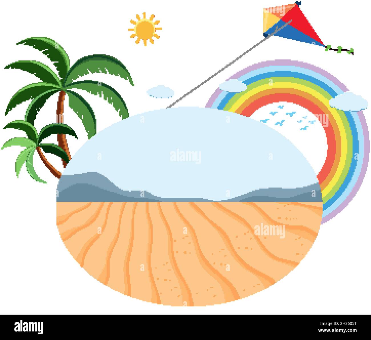 Summer theme banner template illustration Stock Vector Image & Art - Alamy