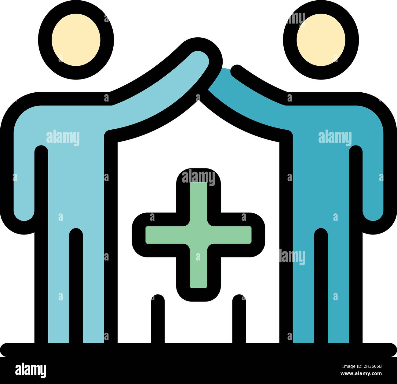 Medical service support icon. Outline medical service support vector ...