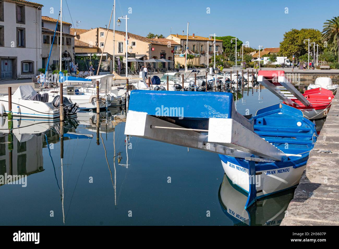 The port of Marseillan at the Étang de Thau, Hérault, France Stock ...