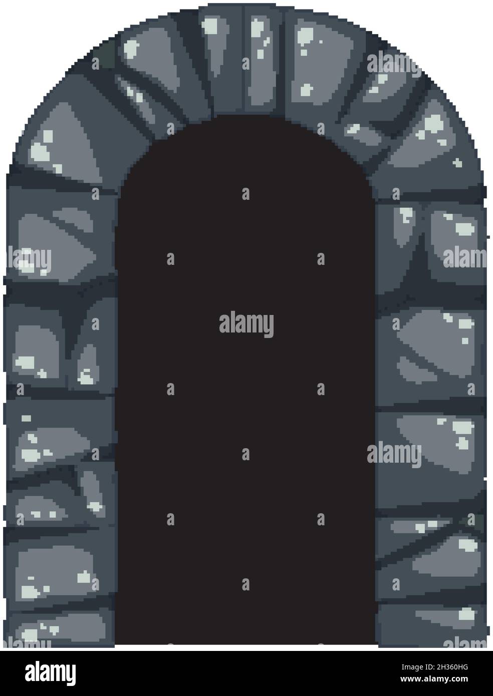 Stone arch in cartoon style on white background illustration Stock ...