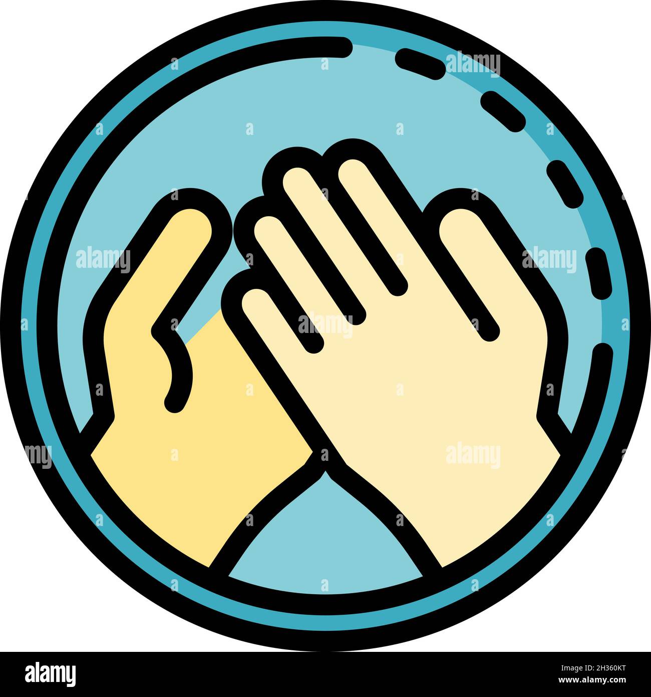 Social service support icon. Outline social service support vector icon ...