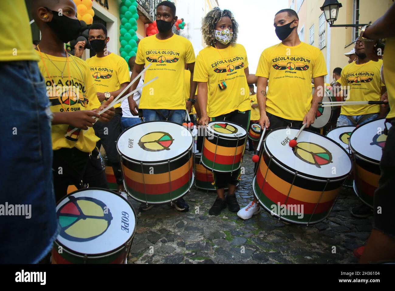 Olodum drum band hi-res stock photography and images - Alamy