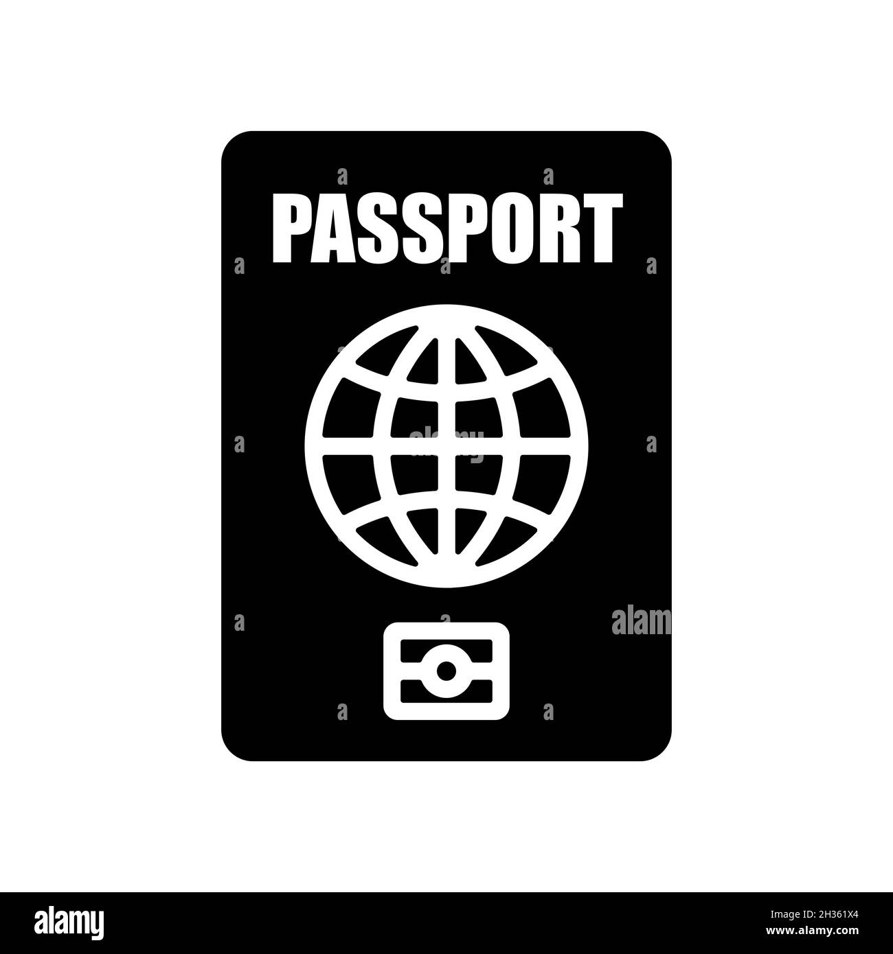 Passport vector glyph icon, identification symbol. Graph symbol for ...