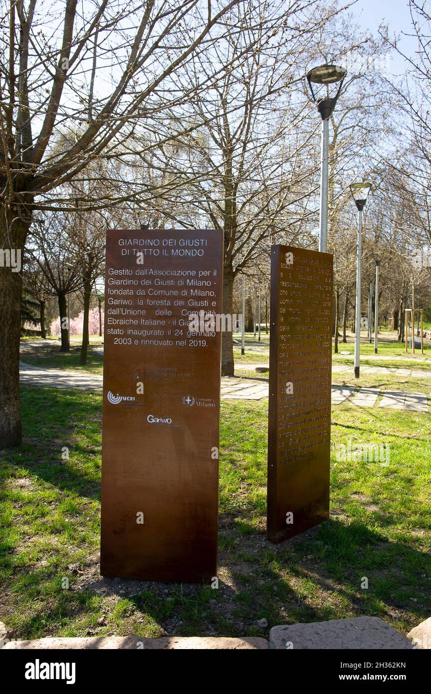 Europe, Italy, Lombardy, Milan. Monte Stella, a park also known to the ...