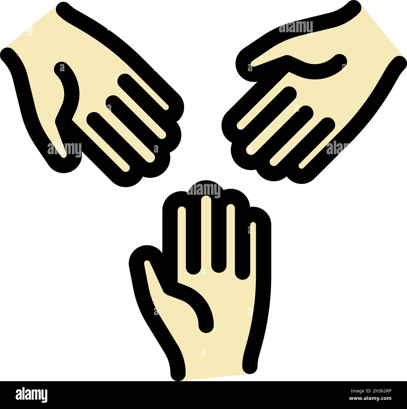 True friendship icon. Outline true friendship vector icon color flat ...