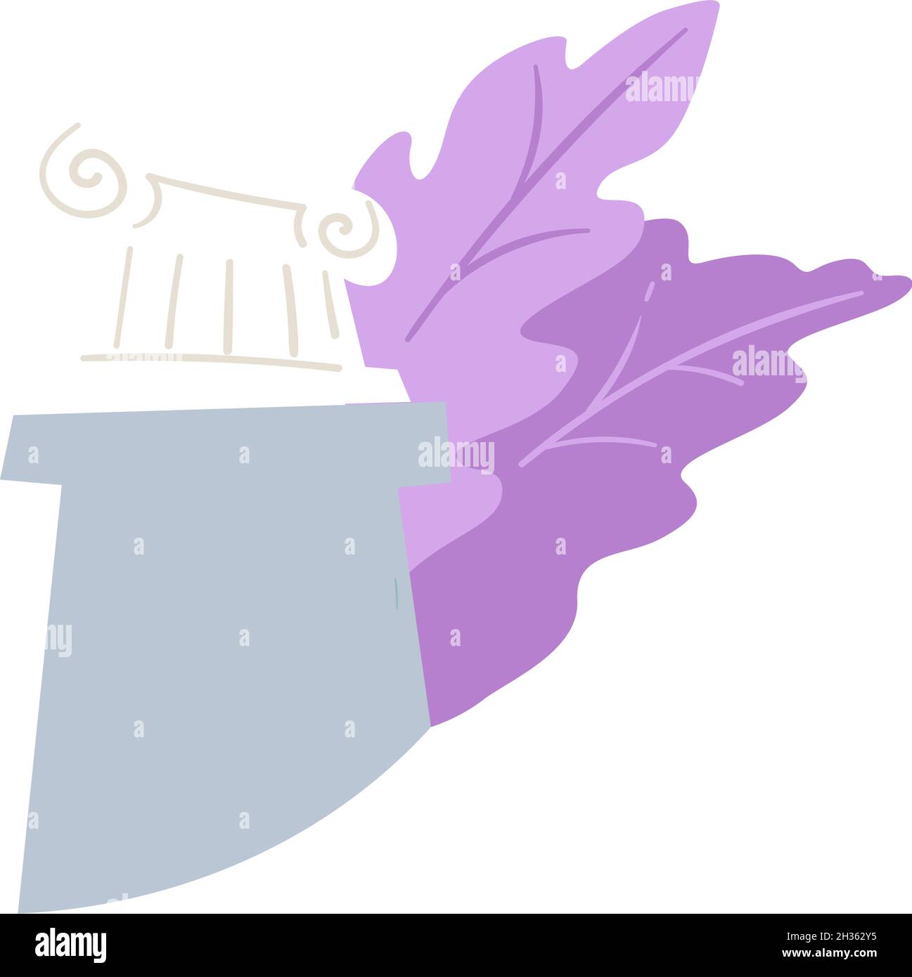 Greek temple facade ionic Cut Out Stock Images & Pictures - Alamy