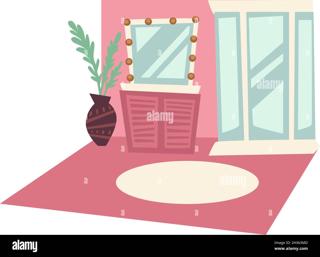 Luxury loft bedroom Stock Vector Images - Alamy