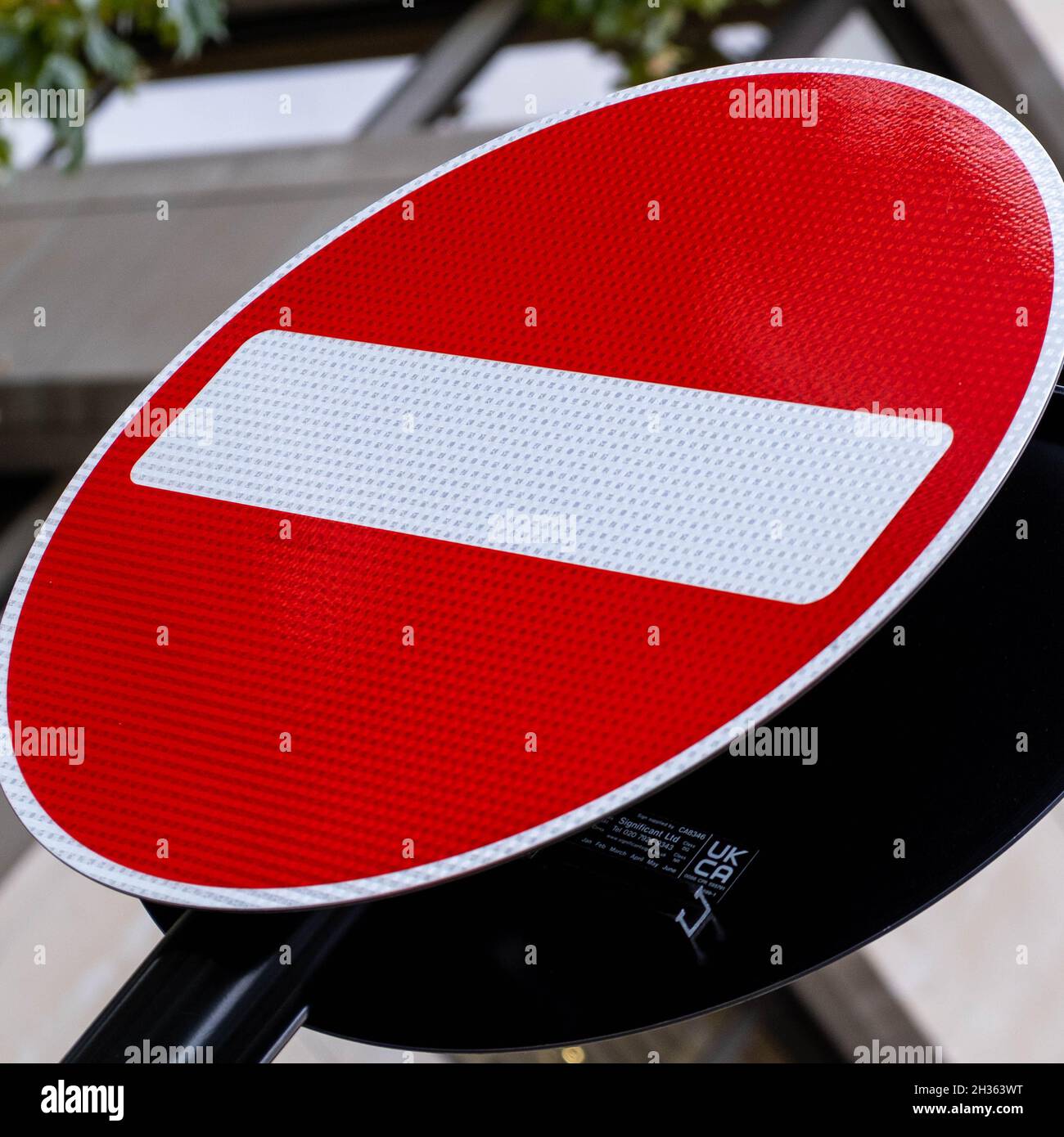 British No Entry Traffic Road Sign With No People Stock Photo - Alamy