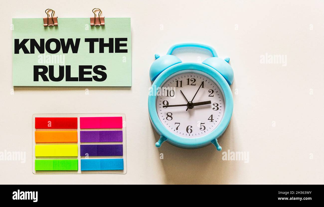 Know the rules written on the blue alarm clock sticker and color ...