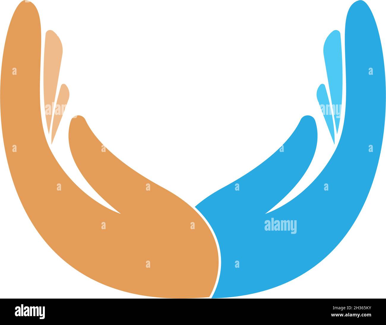 Hand icon logo flat design template vector Stock Vector Image & Art - Alamy