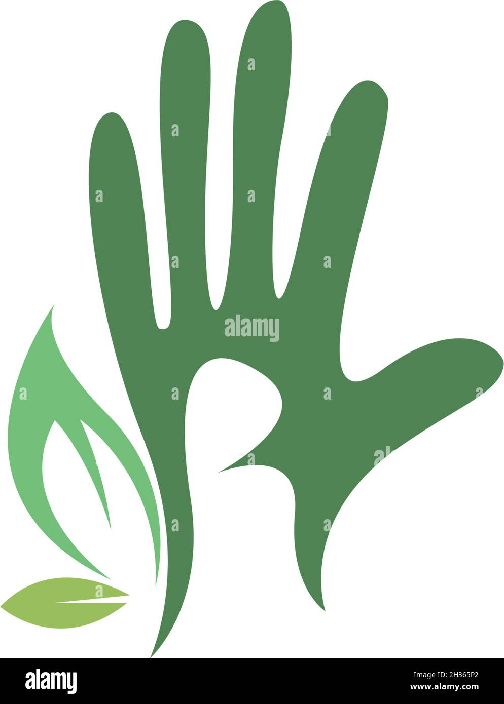 Hand icon logo flat design template vector Stock Vector Image & Art - Alamy