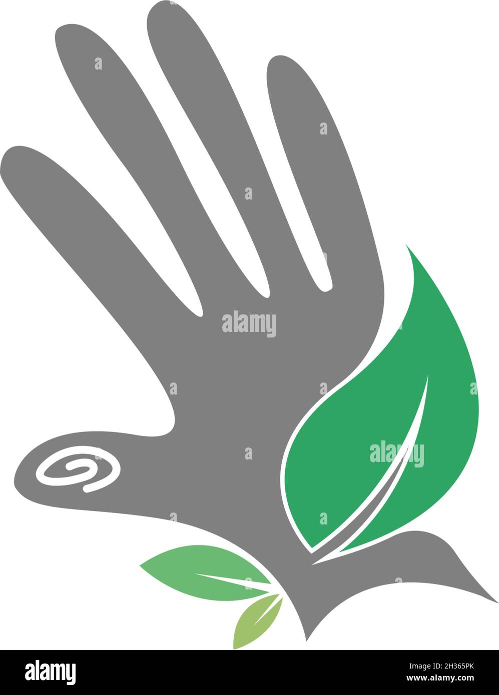 Hand icon logo flat design template vector Stock Vector Image & Art - Alamy