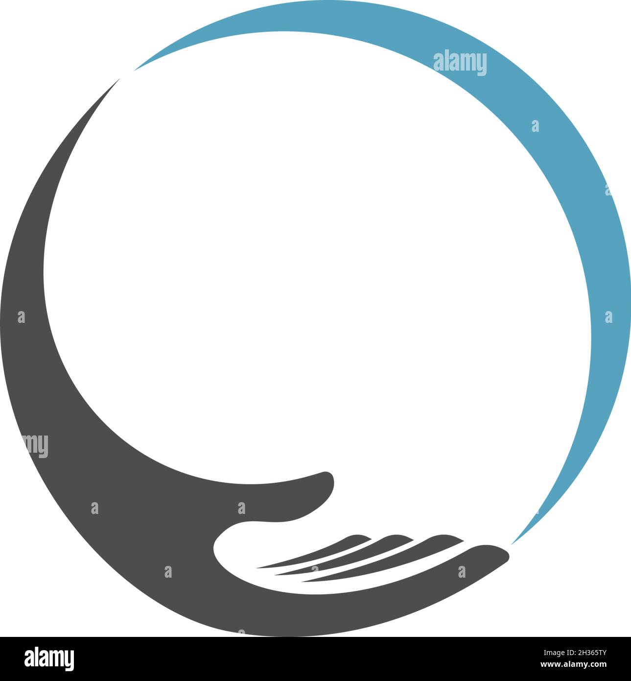 Hand icon logo flat design template vector Stock Vector Image & Art - Alamy