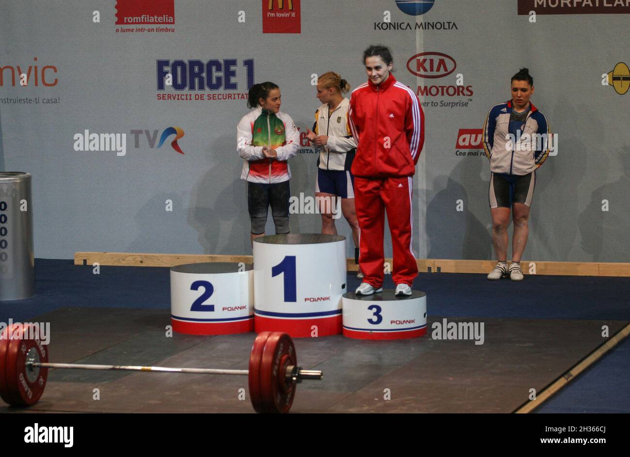 Athlete awarded medal podium hi-res stock photography and images - Alamy