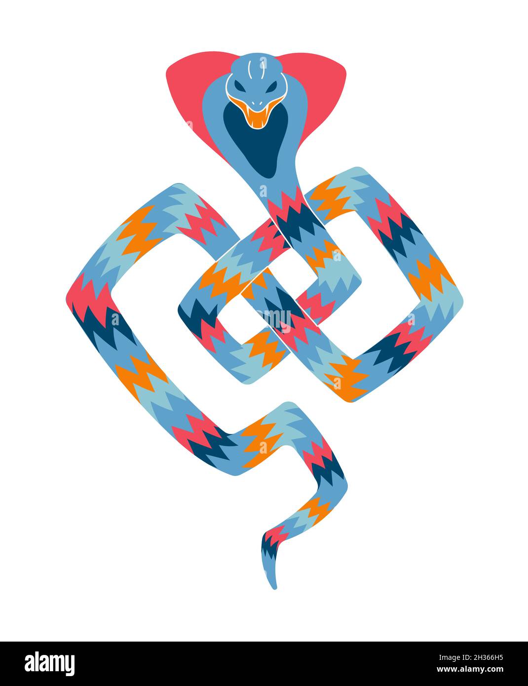Mythical hypnotic snake, mystical character wild fairy tale animal ...