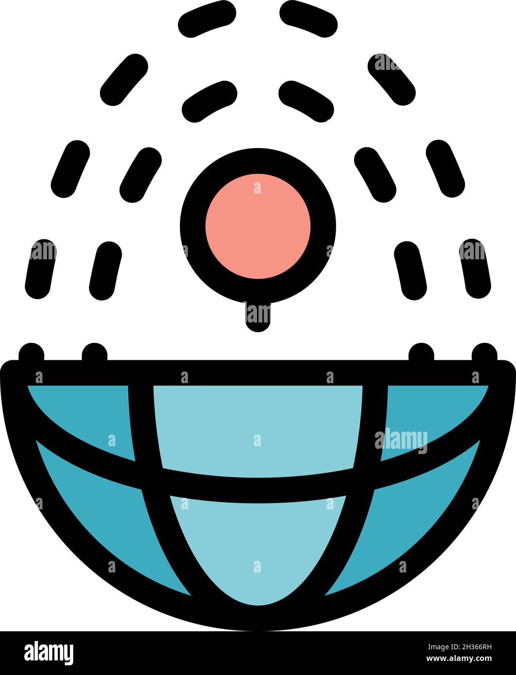 Space gravity power icon. Outline space gravity power vector icon color ...