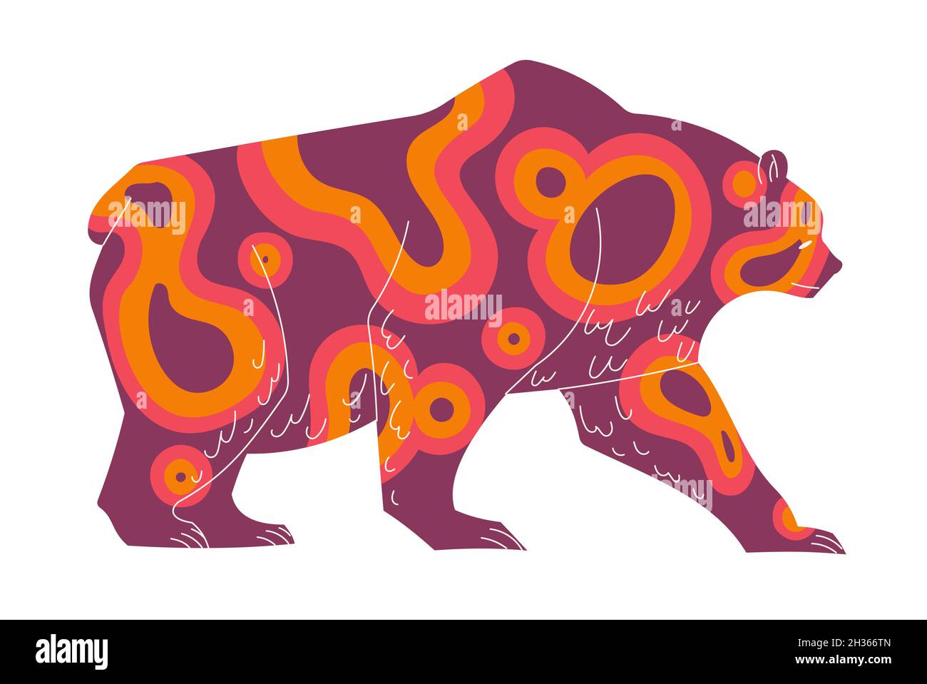 Mythical bear, mystical character wild fairy tale animal Stock Vector ...