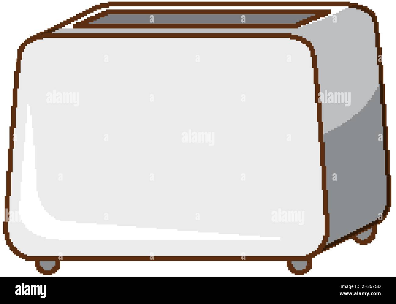 Bread toaster without bread on white background illustration Stock ...