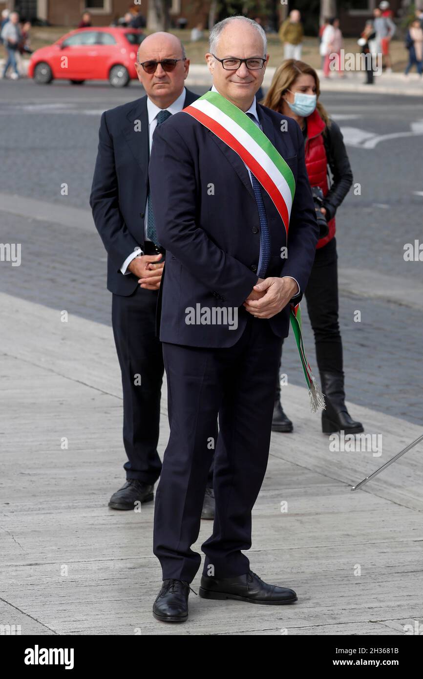 Italy, Rome, october 25, 2021 : The new Mayor of Rome Roberto Gualtieri ...