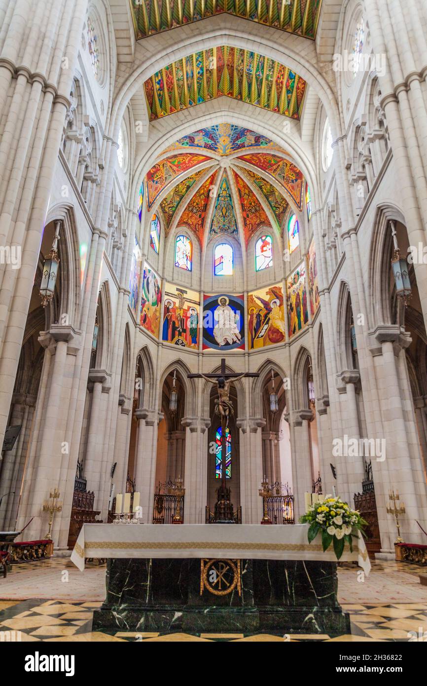 Almudena cathedral indoor view hi-res stock photography and images - Alamy