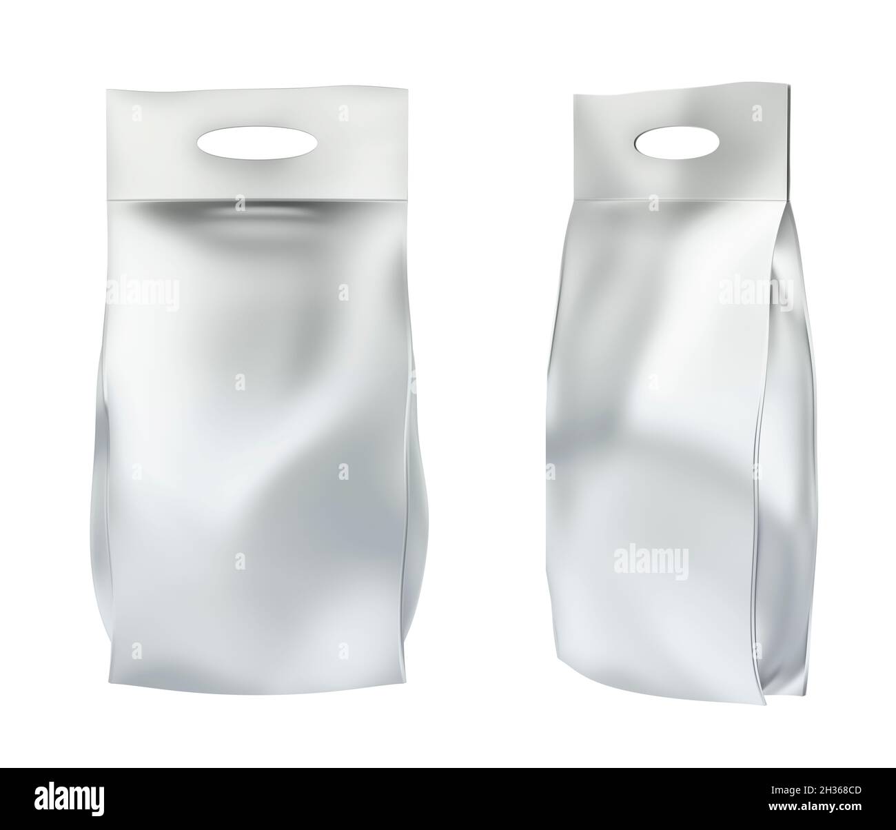 Front and side view of silver washing powder bag Stock Photo - Alamy