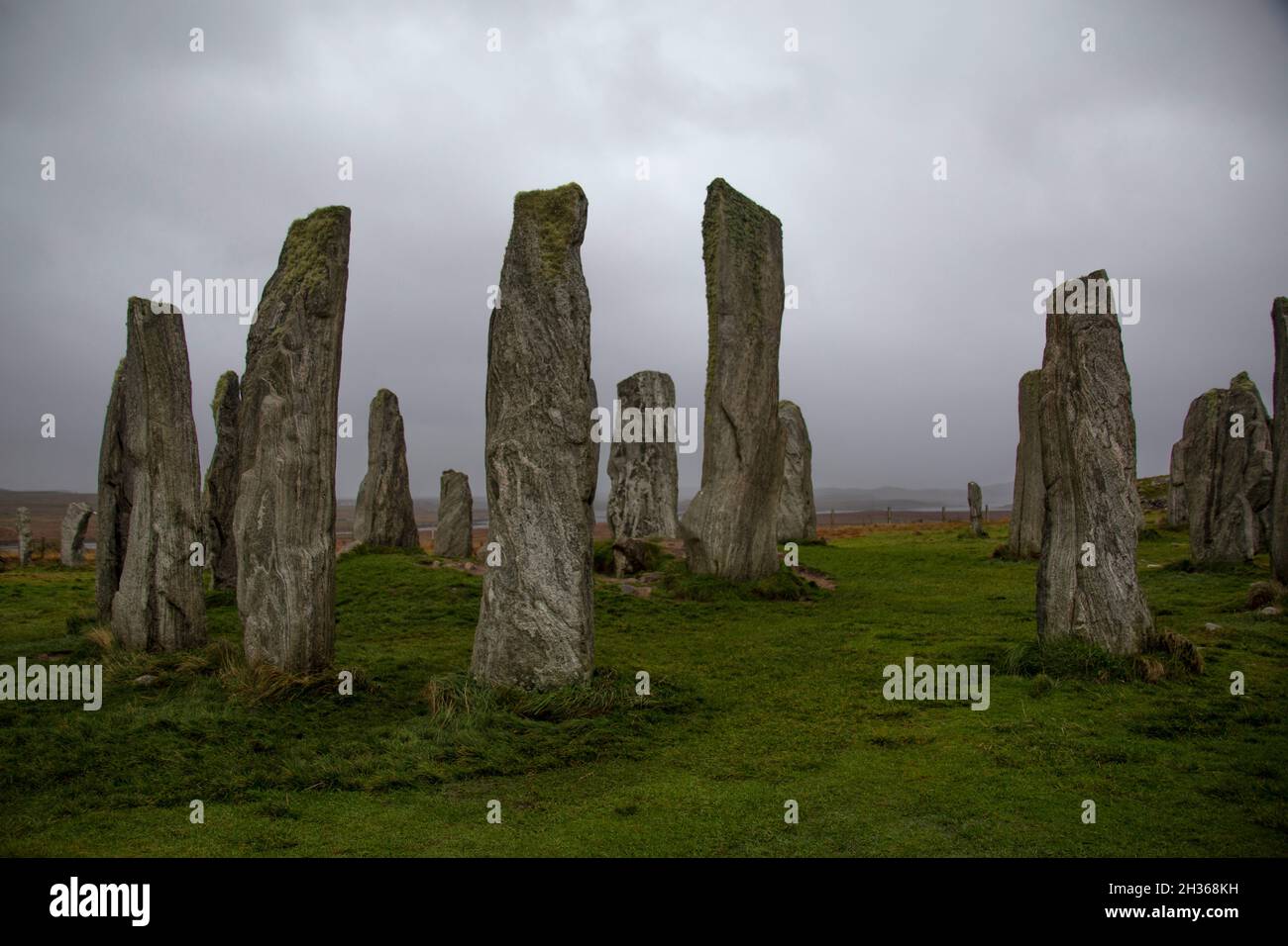 The Callanish Stones a neolithic arrangement of standing stones on the ...
