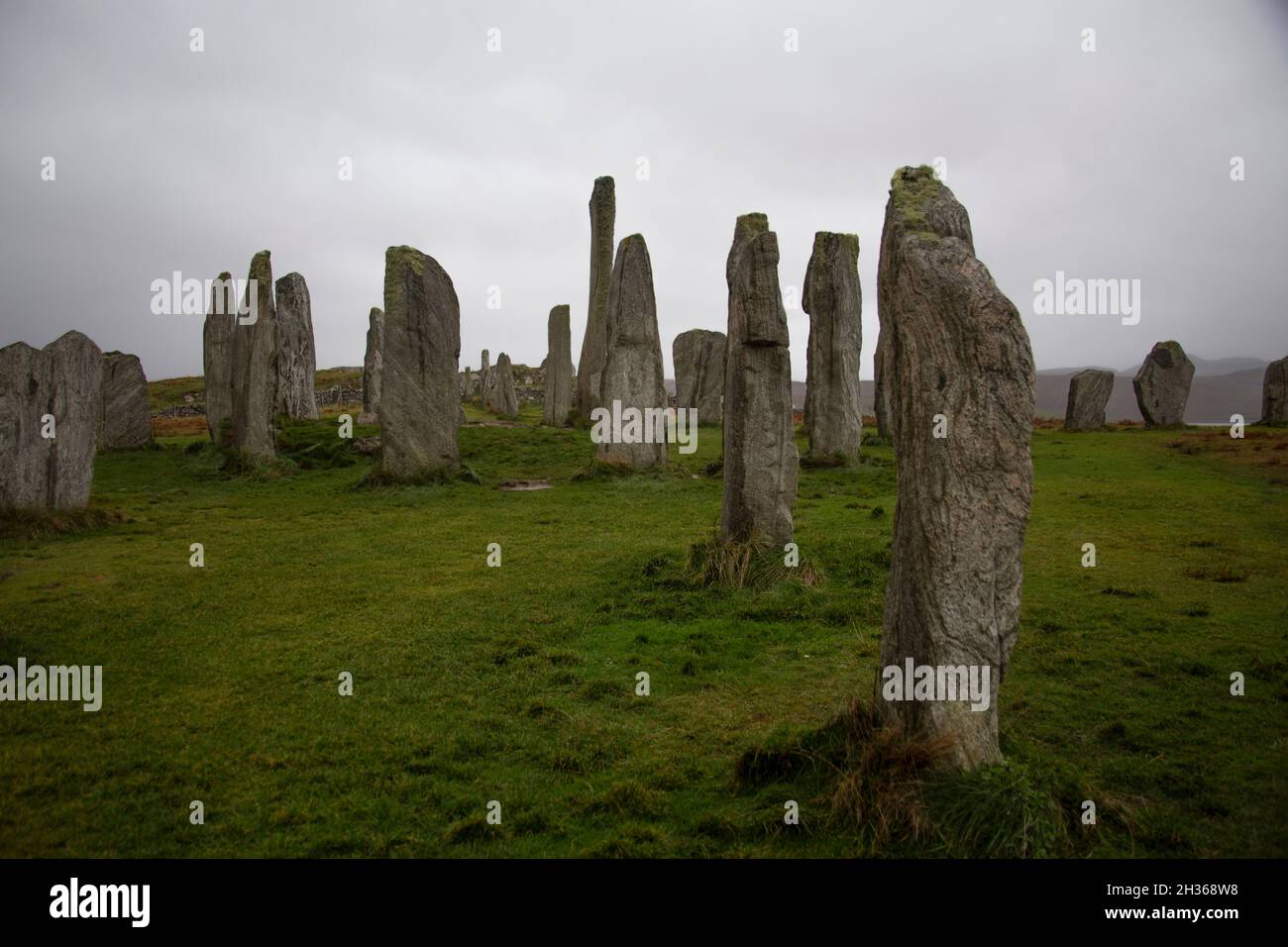 The Callanish Stones a neolithic arrangement of standing stones on the ...