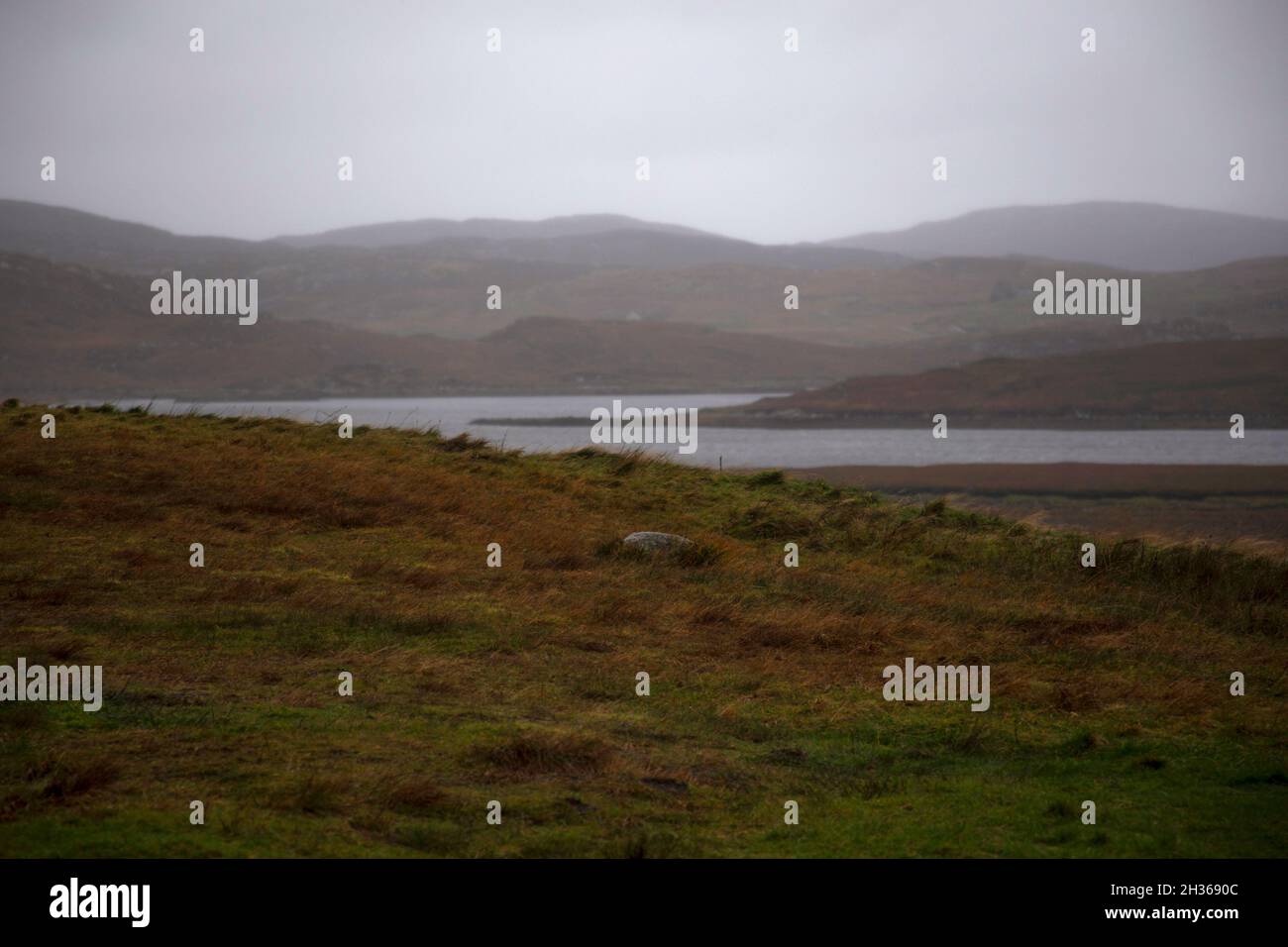 The Hebridean landscape near Callanish, Isle of Lewis Outer Hebrides ...