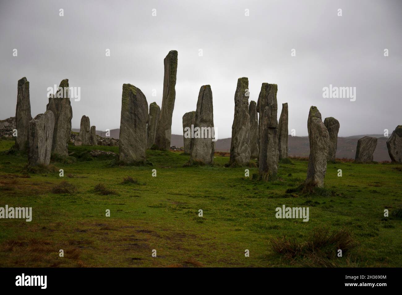The Callanish Stones a neolithic arrangement of standing stones on the ...