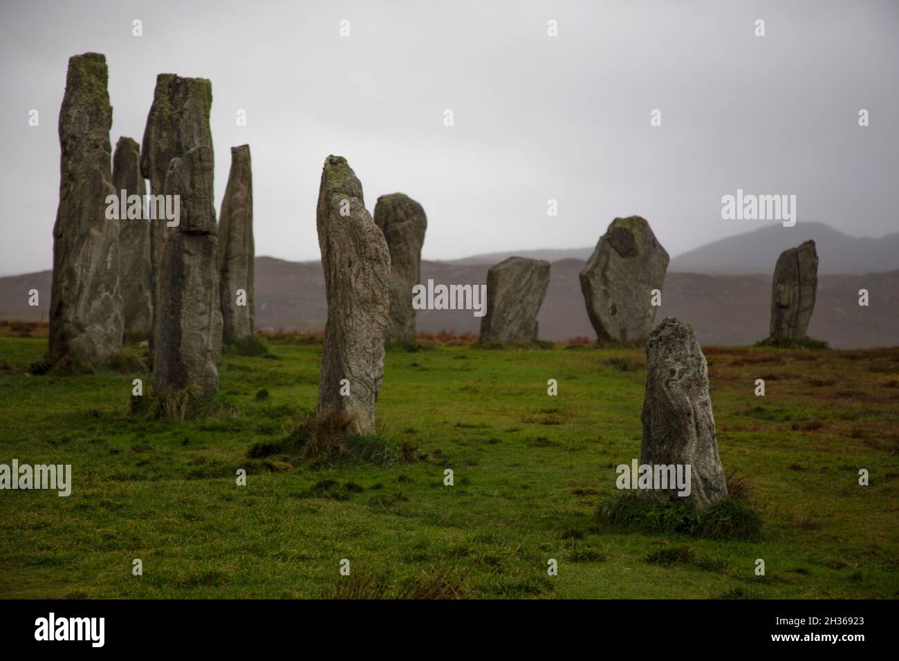 The Callanish Stones a neolithic arrangement of standing stones on the ...