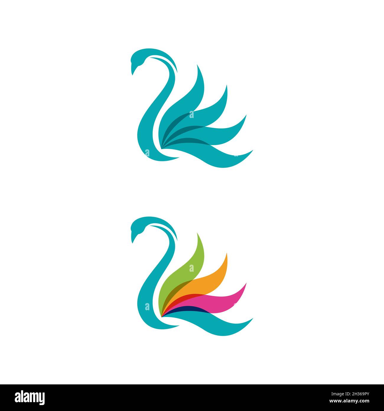 Swan icon Template vector illustration design Stock Photo - Alamy