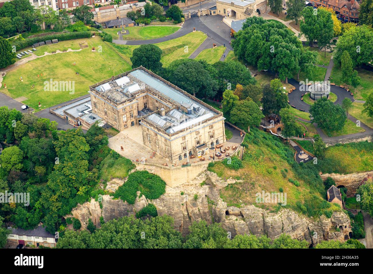 Nottingham castle aerial hi-res stock photography and images - Alamy