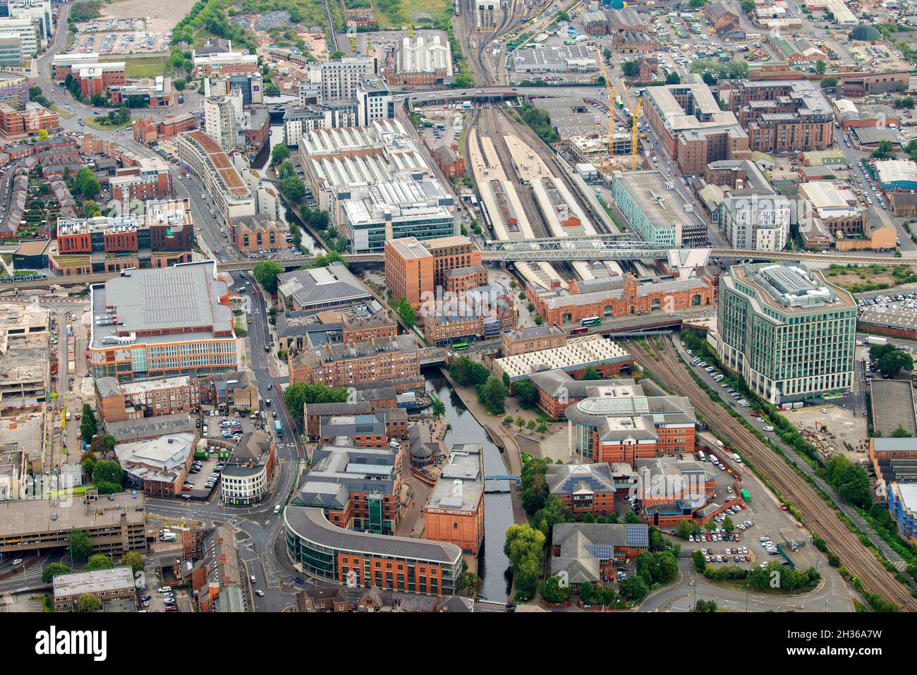Nottingham station aerial hi-res stock photography and images - Alamy