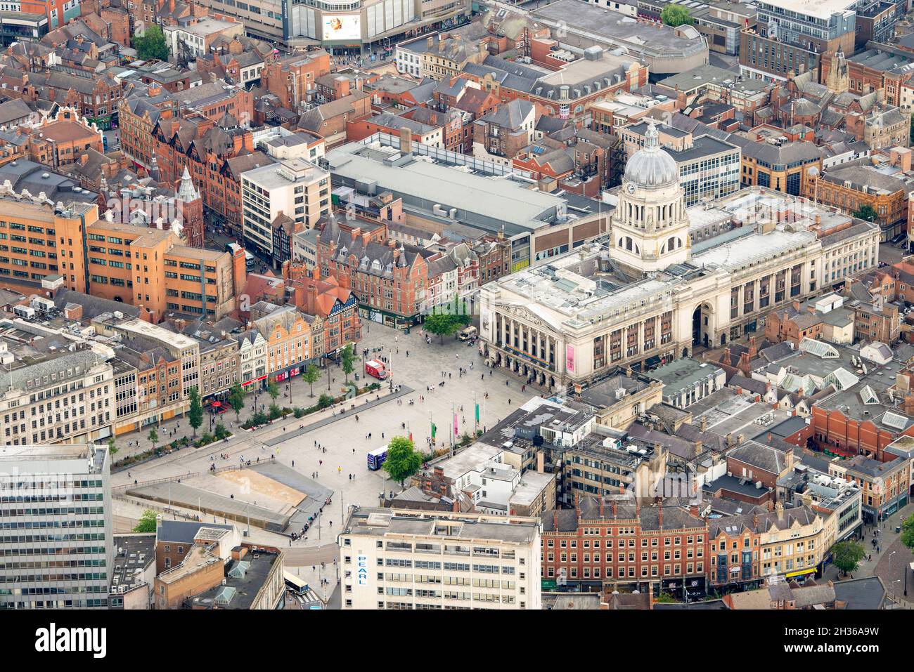 Aerial image of Nottingham City Centre, Nottinghamshire England UK ...